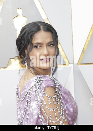 Actress Salma Hayek arrives on the red carpet before the world premiere ...