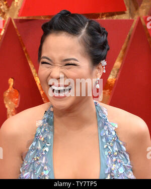 Kelly Marie Tran arrives at the Oscars on Sunday, Feb. 9, 2020, at the ...