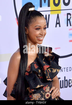 Liza Koshy arrives at the American Music Awards on Sunday, Nov. 21 ...