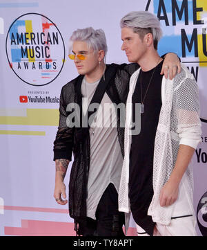 Michael Trewartha (L) and Kyle Trewartha of Grey arrive for the 46th ...