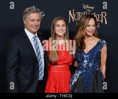 Lena Olin, Lasse Hallstrom and daughter Tora Hallstrom present their ...