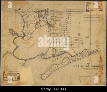 Map of Chambers in Texas Stock Photo - Alamy