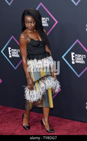 Actor Danai Gurira arrives on the red carpet for the 90th annual ...