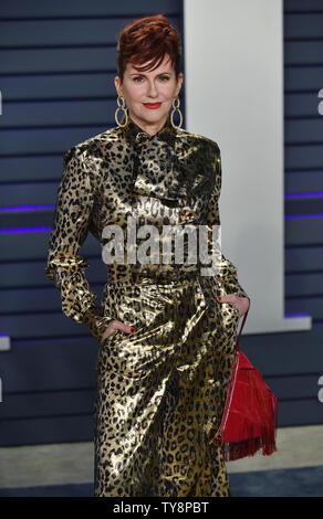 Megan Mullally arrives at the Vanity Fair Oscar Party on Sunday, March ...