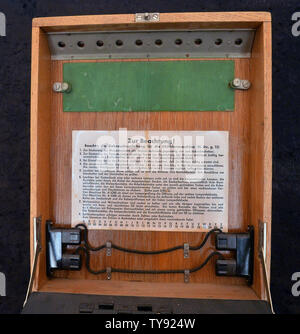 A rare three-cipher rotor design Enigma machine (M3) used by the ...