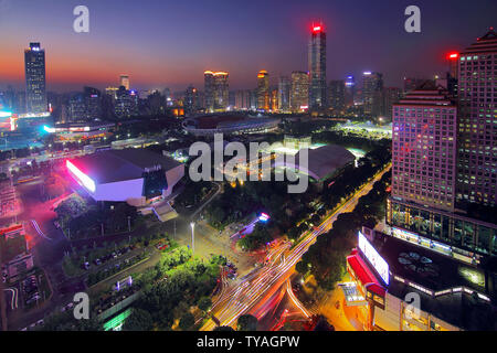 Guangzhou Tianhe City Architecture Scenery Night View Stock Photo - Alamy