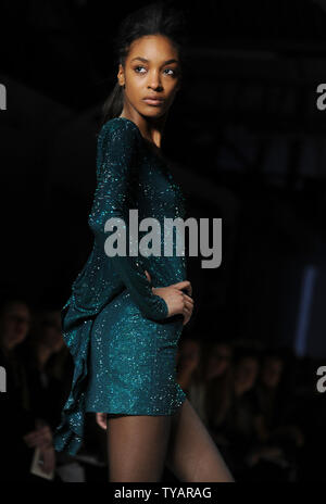 Model Jourdan Dunn walks on the runway during the La Perla Fashion Show ...