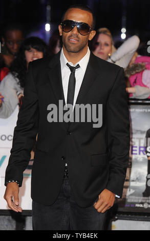 Craig David at the premiere of "Never Say Never" at the O2 Arena ...