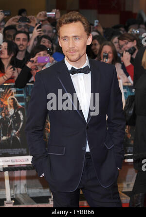 English actor Tom Hiddleston attends the press conference for a ...