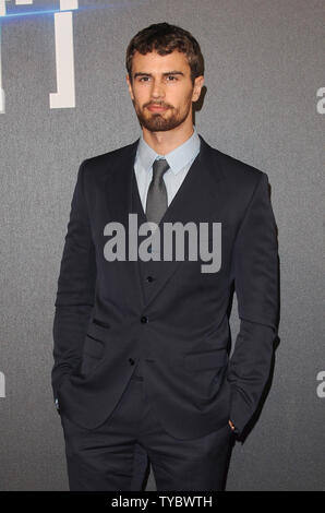English actor Theo James attends the world premiere of Insurgent at ...