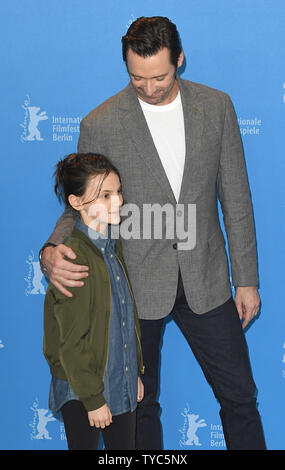 British actress Dafne Keen and Australian actor Hugh Jackman attend the ...