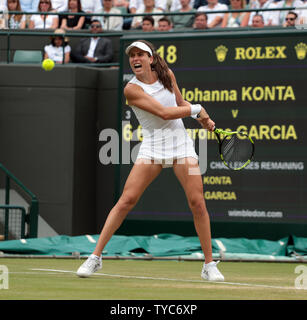 France's Caroline Garcia returns the ball to United States' Bernarda ...