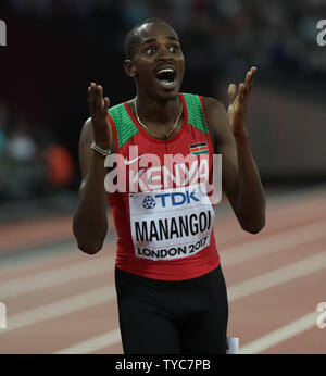 Kenyan Elijah Managoi wins the Men's 1500 Meters Final at the 2017 IAAF ...