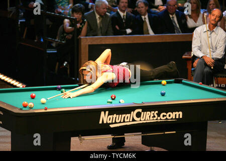 Woman's pool champion Loree Jon Jones competes in the Intenational Pool ...
