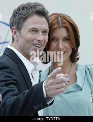 Actor Tim Daly and actress Kate Walsh arrive at a photocall for the ...
