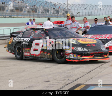 Martin Truex Jr. (19) drives up the esses during a NASCAR Cup Series ...