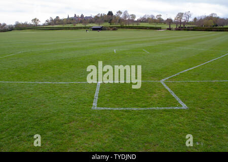 Rounders diamond marked out on a school sports field Stock Photo - Alamy