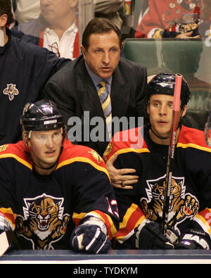 Montreal Canadiens head coach Martin St Louis watches the Carolina ...