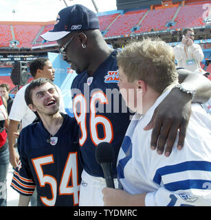 Chicago Bears defensive end Alex Brown (96) leaves the fiels after the ...