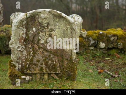 Old gravestone, Dunino Parish Church, Dunino, Fife, Scotland Stock ...