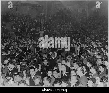 Photograph of large crowd at the Roosevelt Birthday Ball Stock Photo ...