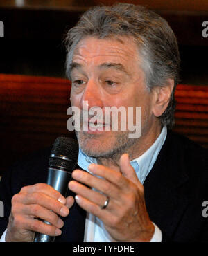 Meir Teper, Actor Robert De Niro and chef Nobu Matsuhisa (r) attend the ...