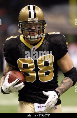 New Orleans Saints tight end Noah Fant (87) runs during the NFL ...