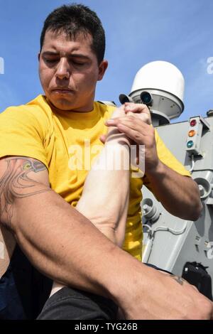 U.S. Marine Corps recruit Ruben C. Esqueda with Company F, 2d Recruit ...