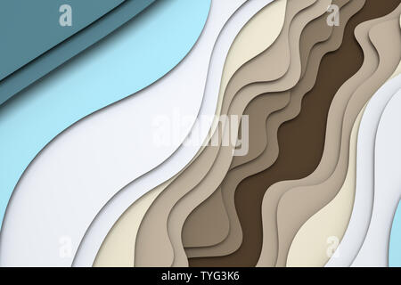 3d rendering curve paper background, tint color background, computer ...