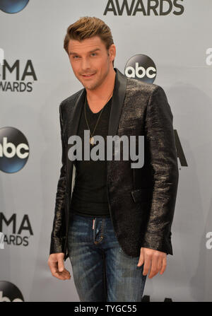 Robby Johnson arrives at the 48th annual CMA Awards at the Bridgestone ...