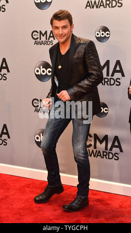 Robby Johnson arrives at the 48th annual CMA Awards at the Bridgestone ...