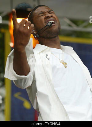 Usher performs on Good Morning America Summer Concert Series in Bryant ...