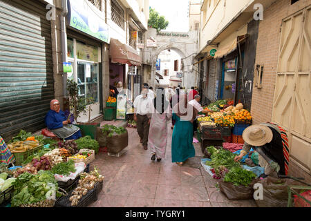 Morocco, Tangier Tetouan Region, Tangier, market at the Grand Socco ...