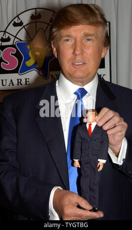 The new Donald Trump doll on display at Toys R Us in Times Square on ...