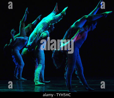 Members of the Pilobolus dance company rehearse their new ballet ...