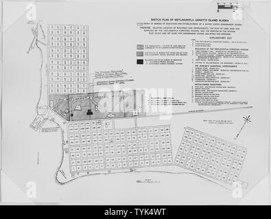 A sketch map of Metlakahtla, Annette Island, Alaska, illustrates the ...