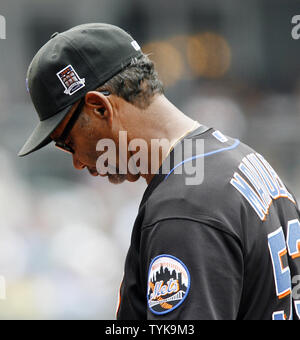 New York Mets manager Jerry Manuel (53) is all smiles as he savors his ...