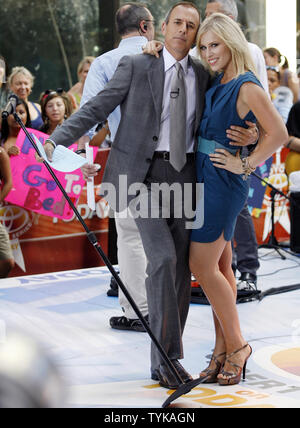 Natasha Bedingfield and Matt Lauer at the NBC Toyota concert in NYC ...