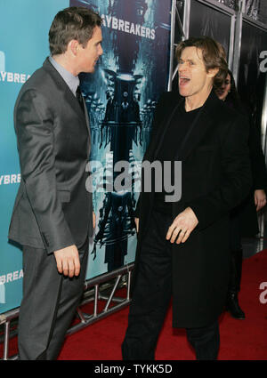 Willem Dafoe and Ethan Hawke at the Premiere of 'Daybreakers' at the ...