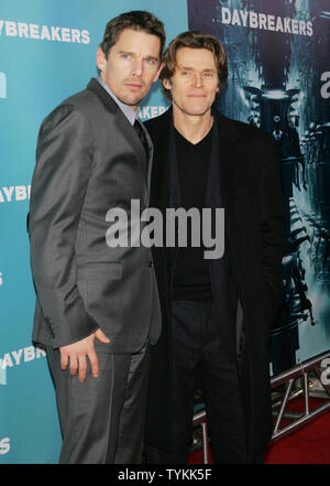 Willem Dafoe and Ethan Hawke at the Premiere of 'Daybreakers' at the ...