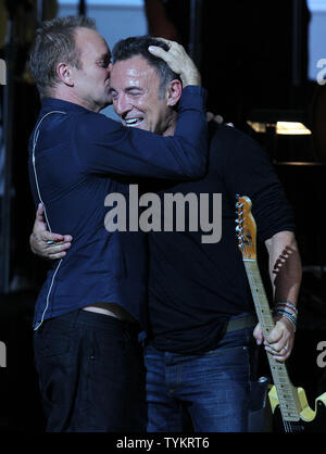 Bruce Springsteen and Sting perform at the Rainforest Fund's 21st ...