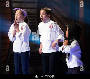 MASTERCHEF JUNIOR, from left: Ivy Childs, Grayson Price, Liya Chu ...