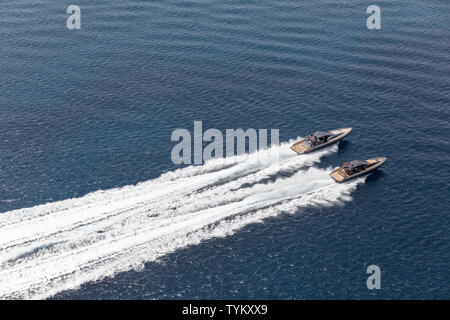inflatable motor boat in formentera, navigate in the beautiful sea of ...