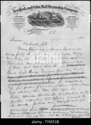 Captain Charles D Sigsbee Commander USS Battleship Maine when sunk in ...