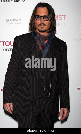 Johnny Depp at the premiere of "The Tourist" at the Ziegfeld Theatre in ...