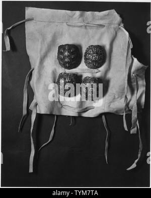 These terrapin shell leg rattles are worn by the lead woman dancer at ...