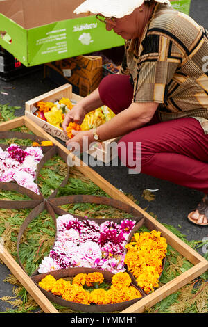 Corpus Christy religious festival in funchal, June 2019, with flowers ...