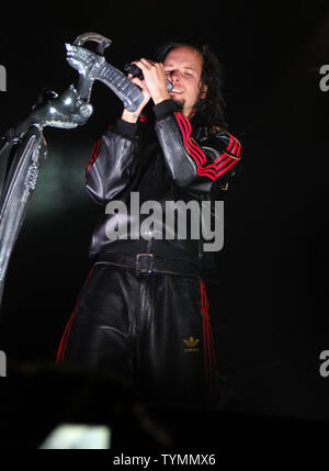 KORN performs in concert at Roseland Ballroom in New York on November 4 ...