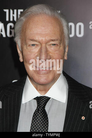 Christopher Plummer "The Girl With The Dragon Tattoo" New York Premiere ...