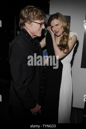 BRIT MARLING, ROBERT REDFORD, THE COMPANY YOU KEEP, 2012 Stock Photo ...